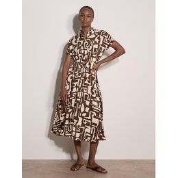 Apricot Damen Midikleid "Geo-Midikleid", braun, Gr. 34, gemustert, gewebt, Obermaterial: 100% Viskose CV., Kleider, im griechischem Muster