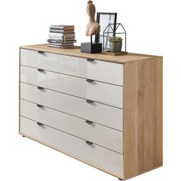 Schubkastenkommode Wiemann, B:141cm, wei&szlig;, Sideboards, "Cardiff Sideboard, W&auml;scheschrank, teilmassiv Erle, mit Schubladen", Schubk&auml;sten inklusive