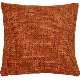 Dekokissen done., B:45cm H:1cm L:45cm, orange, Polyester, Dekokissen_Sitzkissen_Kissenh&uuml;llen, "Twist", Geflochtene Optik