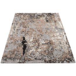 Teppich, B:80cm H:20mm L:200cm, braun, OCI DIE TEPPICHMARKE, Polyester, Polypropylen, Wohnzimmer, Teppiche, "JUWEL LIRAY, auch als L&auml;ufer und in