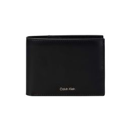 Calvin Klein Herren Geldb&ouml;rse "RAISED EW TRIFOLD", schwarz, Leder, Basic, Kleinlederwaren, unisex Geldbeutel, Portemonnaie, Money Pocket
