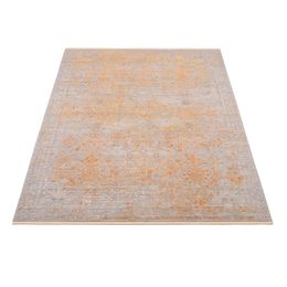 Teppich, B:200cm H:7mm L:240cm, gold, OCI DIE TEPPICHMARKE, Polyester, Wohnzimmer, Teppiche, "FARBEN GRANDE", Klassisches Muster, eingefasst, in