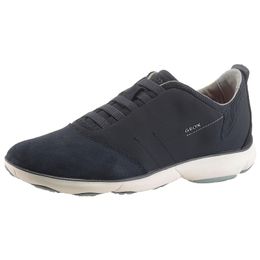 Geox Herren Slip-On Sneaker "U NEBULA", Gr. 40, blau, Textil, Veloursleder, Schuhe, Slipper, Freizeitschuh mit Gummizug