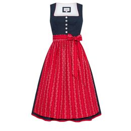 N&uuml;bler N&Uuml;BLER Damen Dirndl "Midi Dirndl W&ouml;rthersee", blau, Gr. 52, Obermaterial: 100% Baumwolle CO., Kleider