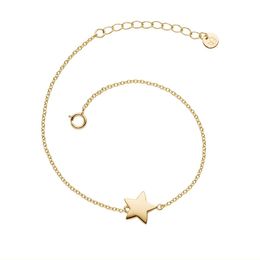 Glanzst&uuml;cke M&uuml;nchen Damen Gliederarmband "F706", Silber 925 (Sterlingsilber), gold, GLANZST&Uuml;CKE M&Uuml;NCHEN, Silber 925 (Sterlingsilber), Armb&auml;nder, aus Sterling Silber