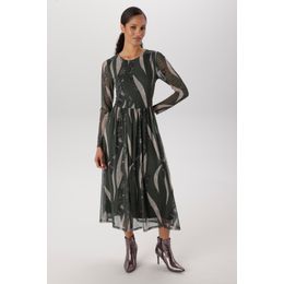 Damen Maxikleid, gr&uuml;n, Gr. 44, Aniston SELECTED, bedruckt, gebl&uuml;mt, gemustert, leicht durchscheinend, Mesh, Jersey, Obermaterial: 95% Polyester, 5%