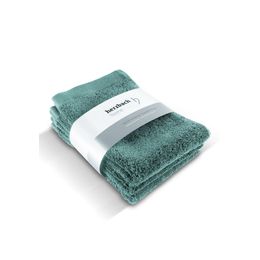 Gaestehandtuecher HERZBACH HOME, gr&uuml;n, Obermaterial: 100% Baumwolle CO., Handt&uuml;cher, "Pura", 550g/m&sup2;, Premium-Qualit&auml;t, 100% Baumwolle, einfarbig