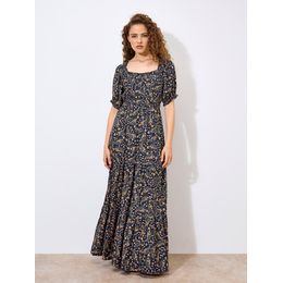 Apricot Damen Maxikleid "Gebl&uuml;mtes Paisley-Maxikleid", blau, Gr. 38, gebl&uuml;mt, gewebt, Obermaterial: 100% Viskose CV., Kleider, mit elastischen Details