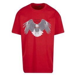 Herren T-Shirt "Upscale by Mister Tee Sick Eagle Heavy Oversize Tee", rot, Gr. L, UPSCALE BY MISTER TEE, bedruckt, 100% Baumwolle, Shirts