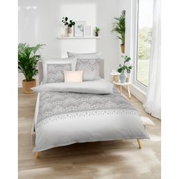 Bettw&auml;sche Kaeppel, grau, Mako-Satin, Obermaterial: 100% Baumwolle, Bettw&auml;sche, "Venice"