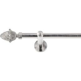 Gardinenstange SN DECO GROUP, L:100cm &Oslash;:19mm, silber, Gardinenstangen, "Gardinenstange Nantes &Oslash; 19 mm, 1-l&auml;ufig, Fixma&szlig;, verschraubt"