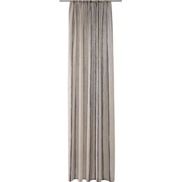 Gardine, B:135cm H:225cm, beige, LeGer Home by Lena Gercke, Polyester, Wohnzimmer, Gardinen, "Zayla", Leinenoptik, L&auml;ngsstreifen, Stangendurchzug,