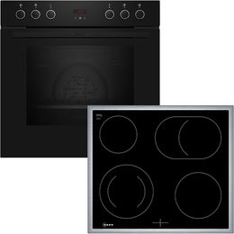 Neff Elektro-Herd-Set "EDX4B0", schwarz, Herdsets, CircoTherm auf 3 Ebenen & Br&auml;terzone f&uuml;r gro&szlig;es Bratgeschirr