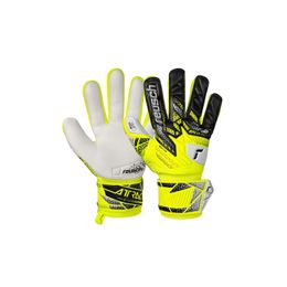 Reusch Kinder Torwarthandschuhe "Attrakt Grip Junior", bunt, Gr. 5, mehrfarbig, 34% Polyester, 25% Elastodien, 5% Lederimitat, 1% Baumwolle,