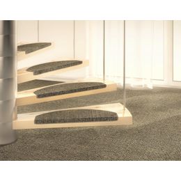 Stufenmatte Dekowe, B:25cm H:5mm L:65cm, grau, Sisal, Teppiche, "Mara S2", 100% Sisal, gro&szlig;e Farbauswahl, selbstklebend, auch als Set 15 St&uuml;ck