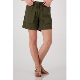 monari Damen Shorts "Hose aufgesetzte Taschen", gr&uuml;n, Gr. 42, unifarben, Web, Obermaterial: 92% Modal, 8% Polyester, Hosen, Regular fit mit