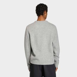 Herren Sweatshirt "KNITTED SWEATER"medium grau heather, Gr. M, adidas originals, Obermaterial: 59% Polyacryl, 30% Polyamid, 8% Wolle, 3% Elasthan,