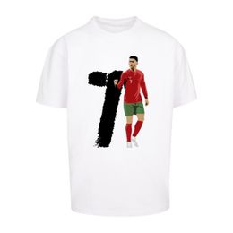 Merchcode Herren T-Shirt "Merchcode Herren Player 3 Heavy Oversized Tee", wei&szlig;, Gr. L, bedruckt, 100% Baumwolle, Shirts