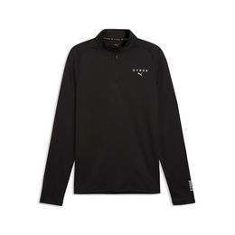 Puma Herren Trainingsshirt "M X HYROX 14 ZIP", schwarz, Gr. XXL, Jersey, Obermaterial: 100% Polyester, Shirts, Regular Fit, atmungsaktives Material,