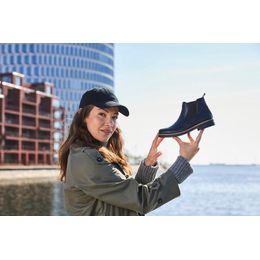 Rieker Damen Chelseaboots, Gr. 41, schwarz, Lederimitat, Basic, Schuhe, Stiefelette, Schlupfboots, Stretcheinsatz, mit Innenrei&szlig;verschluss