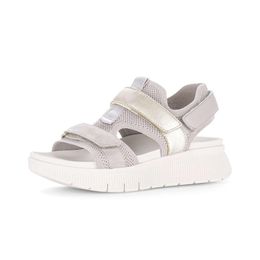 Gabor Damen Plateausandaletten "Plateau Sandale", Gr. 43, silber, Schuhe