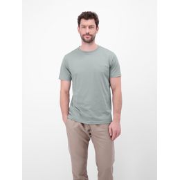 Lerros Herren Rundhalsshirt "Rundhals T-Shirt aus Baumwolle", gr&uuml;n, Gr. S, 100% Baumwolle, Shirts, 100% Baumwolle, einfarbig, angenehmer Tragekomfort