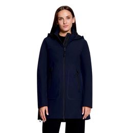 Betty Barclay Damen Outdoorjacke "Damen mit abnehmbarer Kapuze", blau, Gr. 36, Obermaterial: 88% Polyester, 12% Elasthan. Futter: 100% Polyamid.
