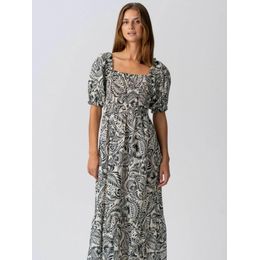 TEESHOPPEN Damen Jerseykleid "TEESHOPPEN Dress Lia", schwarz-wei&szlig;, Gr. L, Obermaterial: 100% Baumwolle, Kleider