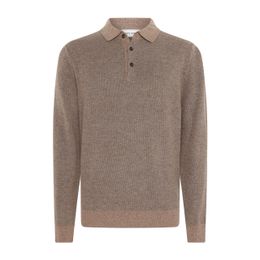 Pierre Cardin Herren Strickpullover "Pierre Cardin Pullover", braun, Gr. L, uni, Obermaterial: 55% Polyamid PA. 25% Wolle WO. 20% Baumwolle CO.,