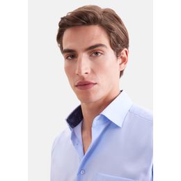 Seidensticker Herren Businesshemd "Schwarze Rose", blau, Gr. 48, unifarben, 100% Baumwolle, Hemden, Regular 1/1 Kentkragen Uni