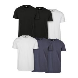 Urban Classics Herren T-Shirt "Urban Classics Herren Basic Tee 6-Pack", bunt, Gr. XXL, unifarben, 100% Baumwolle, Shirts