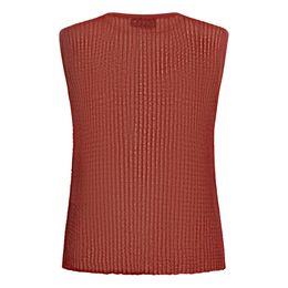 Cartoon Damen Stricktop "Damen mit Rundhalsausschnitt"rust braun, Gr. 36, Obermaterial: 58% Polyacryl, 26% Lyocell, 16% Leinen, Tops