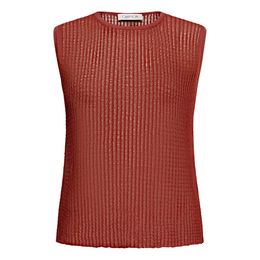 Cartoon Damen Stricktop "Damen mit Rundhalsausschnitt"rust braun, Gr. 40, Obermaterial: 58% Polyacryl, 26% Lyocell, 16% Leinen, Tops