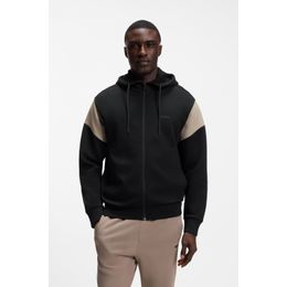 BOSS Green Herren Kapuzensweatjacke "Union Saggy", schwarz, Gr. 5XL, Sweatware, Obermaterial: 53% Baumwolle, 44% Polyester, 3% Elasthan, Sweatjacken,