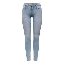 Only Damen Skinny-fit-Jeans "ONLPOWER MID SKIN PUSHUP DNM REA968 NOOS", blau, Gr. M, unifarben, Denim/Jeans, Obermaterial: 92% Baumwolle, 6%