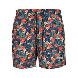 Urban Classics Herren Badeshorts "Urban Classics Herren Pattern Swim Shorts", bunt, Gr. XS, 100% Polyester, Badehosen
