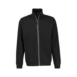 Lerros Herren Sweatjacke "SELA", schwarz, Gr. M, Sweatware, Obermaterial: 90% Baumwolle, 10% Polyester, Sweatjacken, mit B&uuml;ndchen