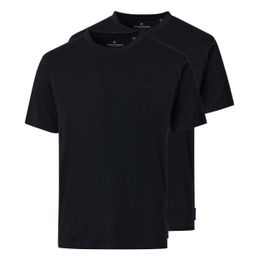 Casamoda Herren T-Shirt "Casamoda T-Shirt Doppelpack uni", schwarz, Gr. M, 100% Baumwolle, Shirts
