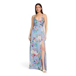 Vera Mont Damen Abendkleid "Damen mit V-Ausschnitt", bunt, Gr. 42, Satin, Obermaterial: 100% Polyester. Futter: 100% Polyester, Kleider