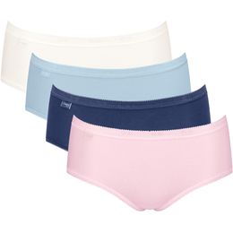 Sloggi Damen Midislip "Basic+ Midi", Gr. 38, bunt, Single Jersey, Obermaterial: 95% Baumwolle, 5% Elasthan, Unterhosen, perfekter Sitz, besonders