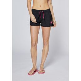 Chiemsee Damen Badeshorts, schwarz, Gr. XL, Polyester, Badehosen