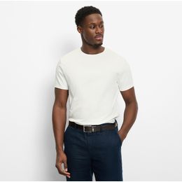 OLYMP Herren T-Shirt, wei&szlig;, Gr. XL, unifarben, Jersey, Obermaterial: 100% Baumwolle, Shirts, basic, normale Passform, Rundhals