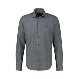Lerros Herren Langarmhemd "Langarmhemd in &Uuml;bergr&ouml;ssen, dezent gemustert", blau, Gr. 4XL, 100% Baumwolle, Hemden