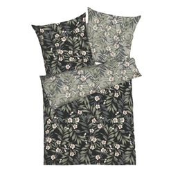 Wendebettw&auml;sche Kaeppel, gr&uuml;n, Mako-Satin, Obermaterial: 100% Baumwolle, Bettw&auml;sche, "Florence", angenehm w&auml;rmend