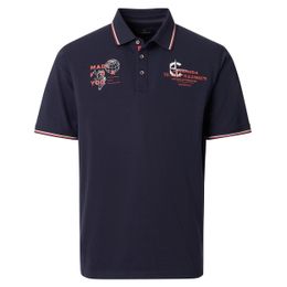 Casamoda Herren Poloshirt "Casamoda Polo-Shirt Print", blau, Gr. L, 100% Baumwolle, Shirts