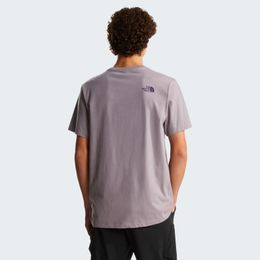 The North Face Herren T-Shirt "M MOUNTAIN LINE REGULAR SHORT SLEEVE TEE", grau, Gr. M, Obermaterial: 100% Baumwolle, Shirts, normale Passform,