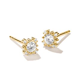 Thomas Sabo Damen Paar Ohrstecker "Zirkonia Ohrstecker gelbgoldfarben", Metallgelbgoldfarben, kristallwei&szlig;, kristallwei&szlig;, Metall, Ohrringe, mit