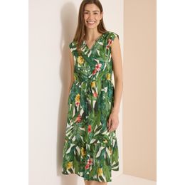 Cecil Damen Sommerkleidkhaki, Gr. XXXL, bedruckt, Stoff, 100% Viskose, Kleider, mit allover Print