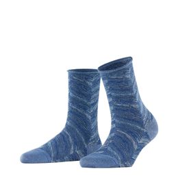 Falke Damen Socken "Shiny Special Edition", Gr. 35, blau, Obermaterial: 54% Lyocell CLY. 37% Polyamid PA. 7% Polyester PES. 2% Elasthan EL., Socken