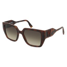K by KARL LAGERFELD Karl Lagerfeld KL6098S | Unisex-Sonnenbrille | Fassung: Vollrand, Quadratisch, Kunststoff, Braun Havanna | Glasfarbe: Braun